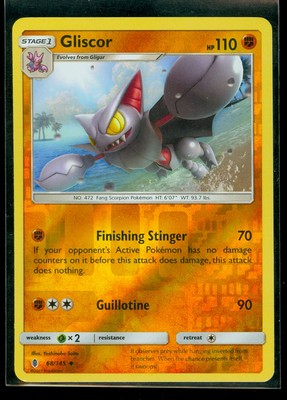 Pokemon GLISCOR 68/145 - Guardians Rising Rev Holo - MINT | eBay