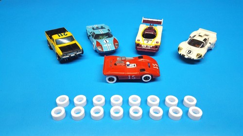 16 .460 Aurora AFX Magnatraction Silicone Pro Ho Slot Car Race Tires ...