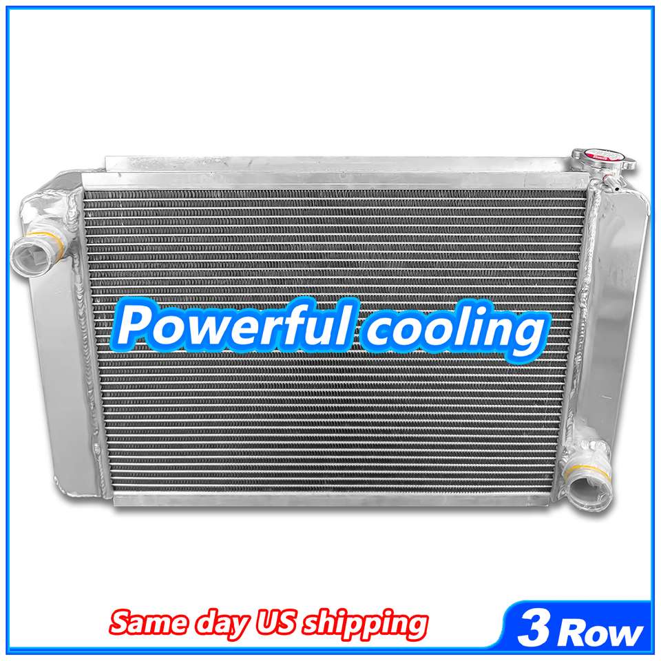 209657 Universal Aluminum Cooling Radiator Fit GM Chevy Low Profile 26 ...