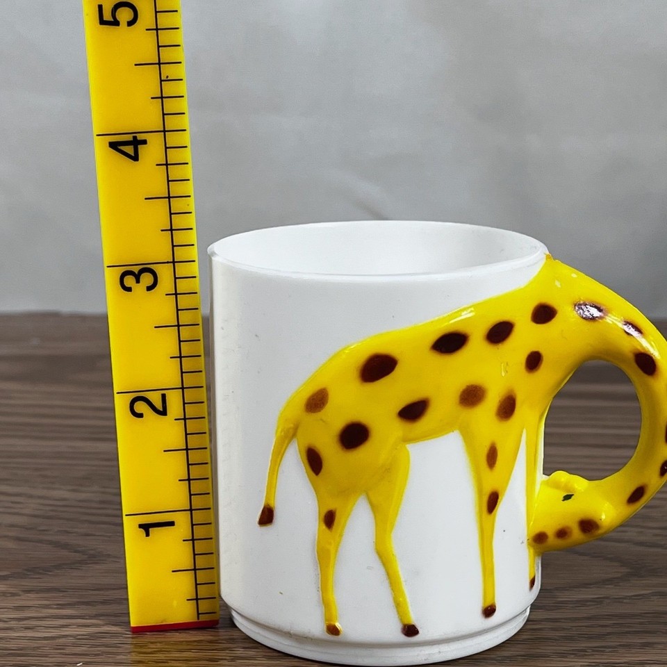 Yellow Giraffe Handle Coffee Mug White Novelty Animal Cup | eBay