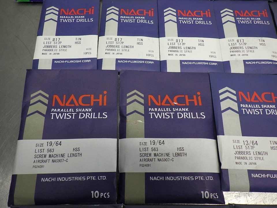 Lot of 230 NEW! Assorted NACHI HSS Twist Drills (As Shown) | eBay
