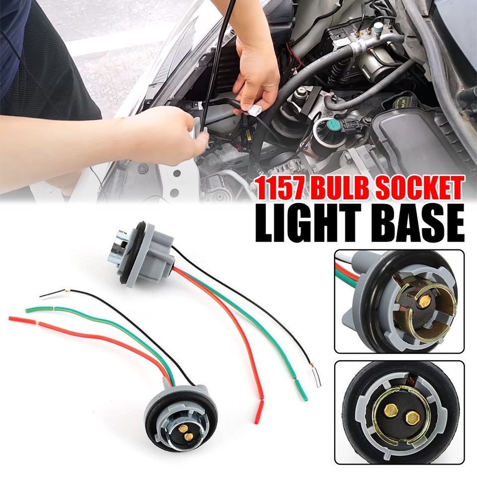 Two Stop Brake Light Harness Bulb Plug Repair Socket Wire Pigtail ...