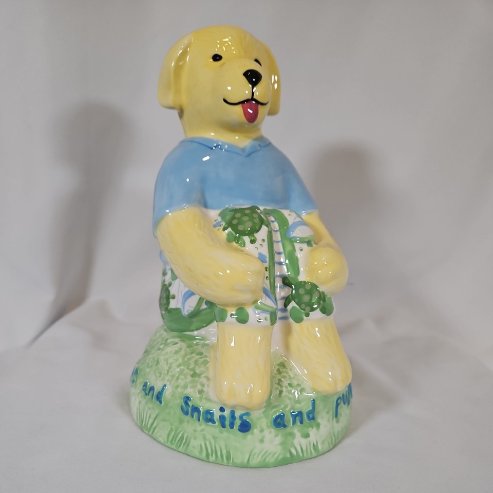 Sunny Coin Bank by Kelly B Rightsell "Frogs and snails" Dog Piggy Bank ...