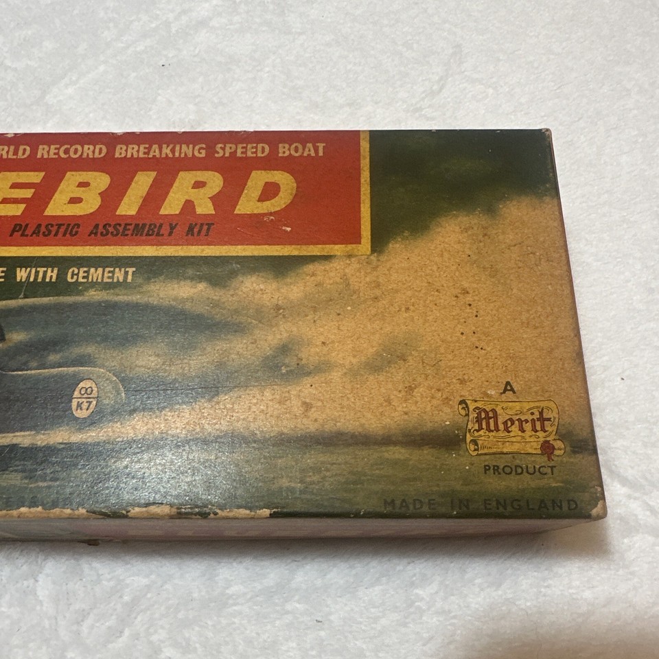 Merit Plastic Model Kit Donald Campbell's Bluebird K7 Jet Boat Complete ...