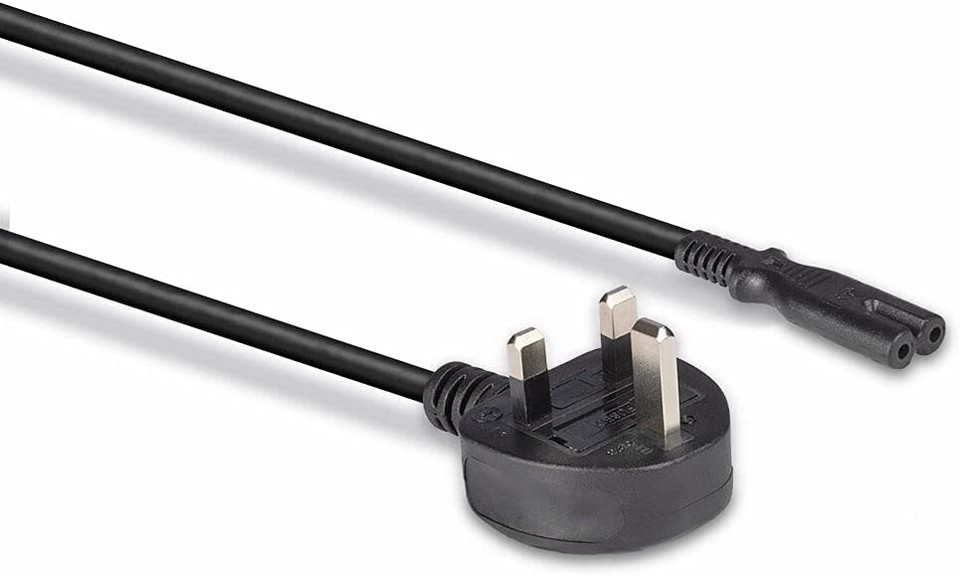 UK Plug Mains Lead Power Cable 2 Pin For Playstation 4 & PS4 Slim Xbox ...