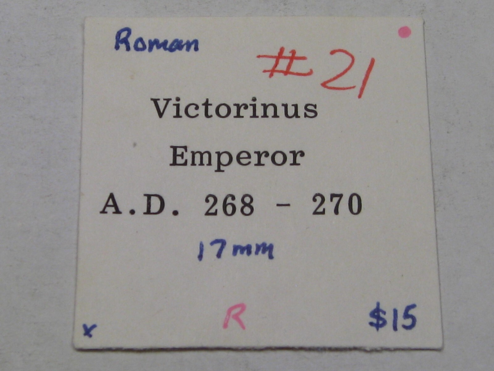 Roman Victorinus Emperor AD 268-270 - 17mm. #21 | eBay