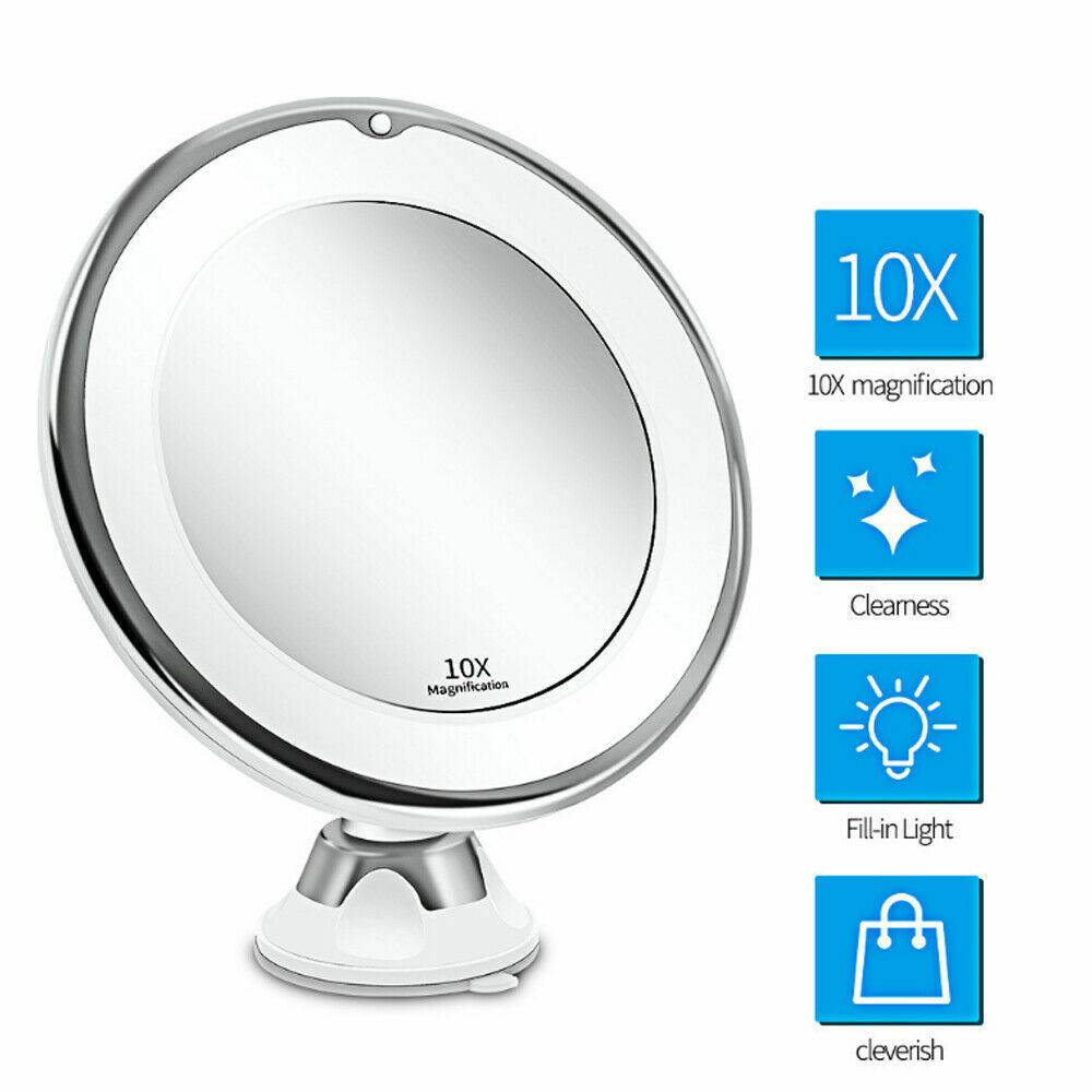 Magnifying Shaving Mirror 5x Magnification LED Makeup Mirror With