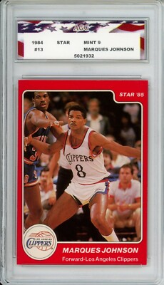1984 Star #13 Marques Johnson #13 AGC Mint 9 LA Clippers | eBay