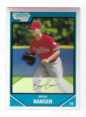 Bryan Hansen 2007 BOWMAN CHROME ROOKIE REFRACTOR 1ST CARD #BC43 ...