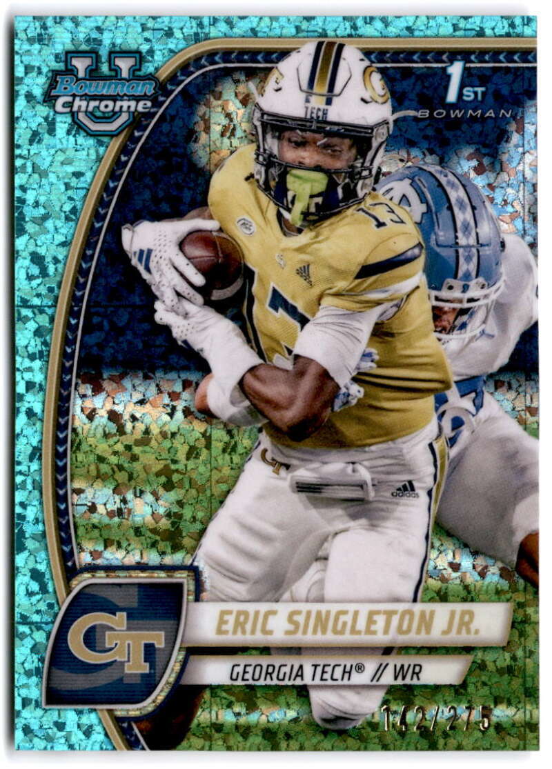 2024 Bowman University Chrome - Aqua Mini-Diamond Refractor #71 Eric ...