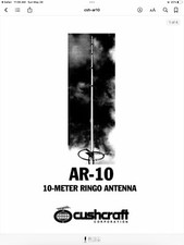 Cushcraft Ar-10 Ringo Vertical Antenna 10m for sale online | eBay