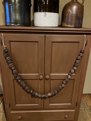 Primitive 60" long Black Walnut Garland (37 black walnuts) | eBay