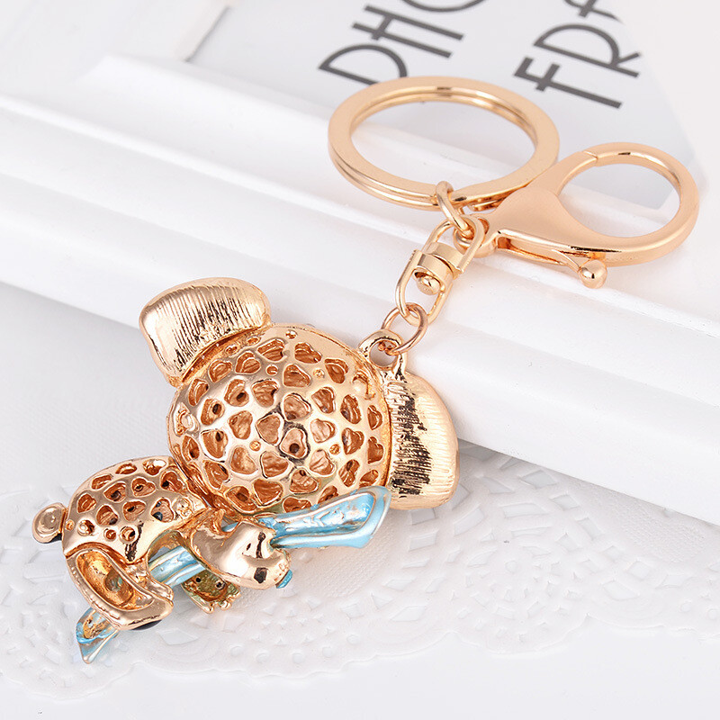 Cute Koala Blue/Pink Crystal Keychain Women's Handbag Pendant Key Ring ...