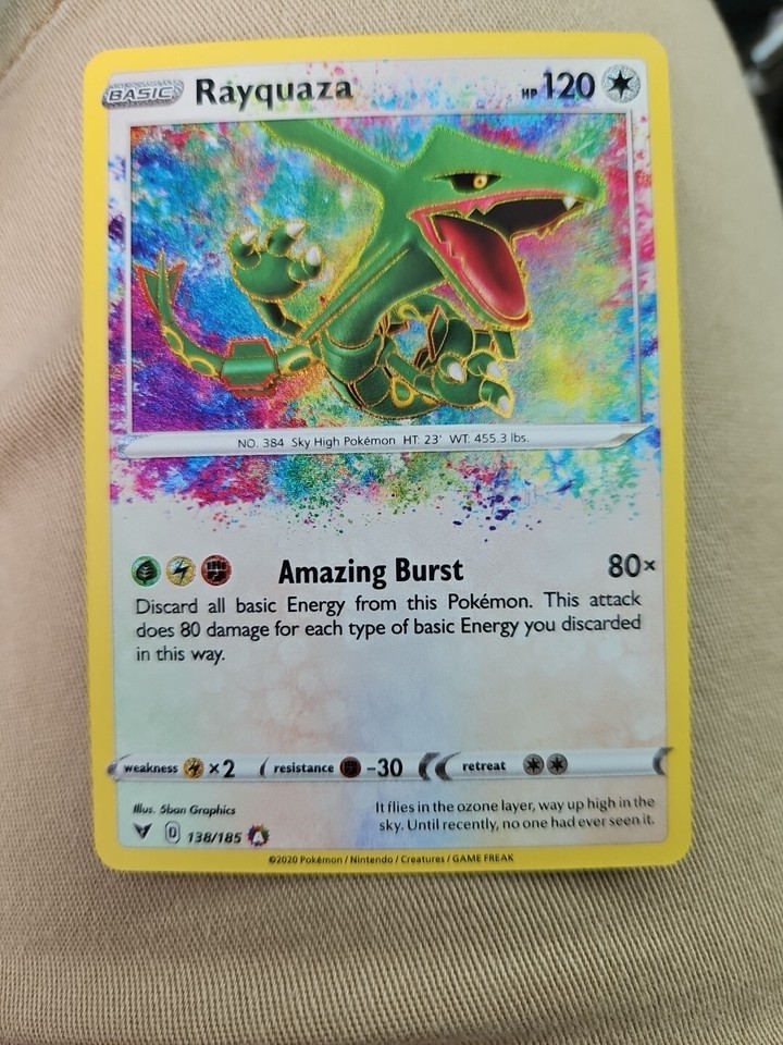 Rayquaza Basic HP120 Colorless Foil #138/185 Pokemon 2020 Card | eBay