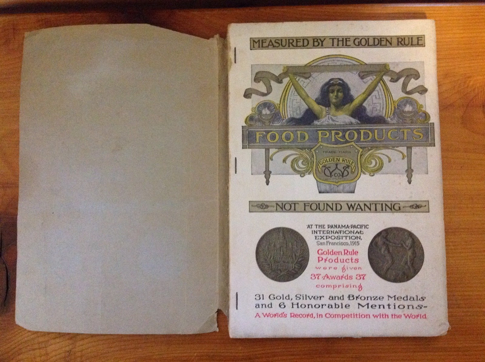 1921 Golden Rule Cook Book For Citizens' Wholesale Supply Co Recipe ...