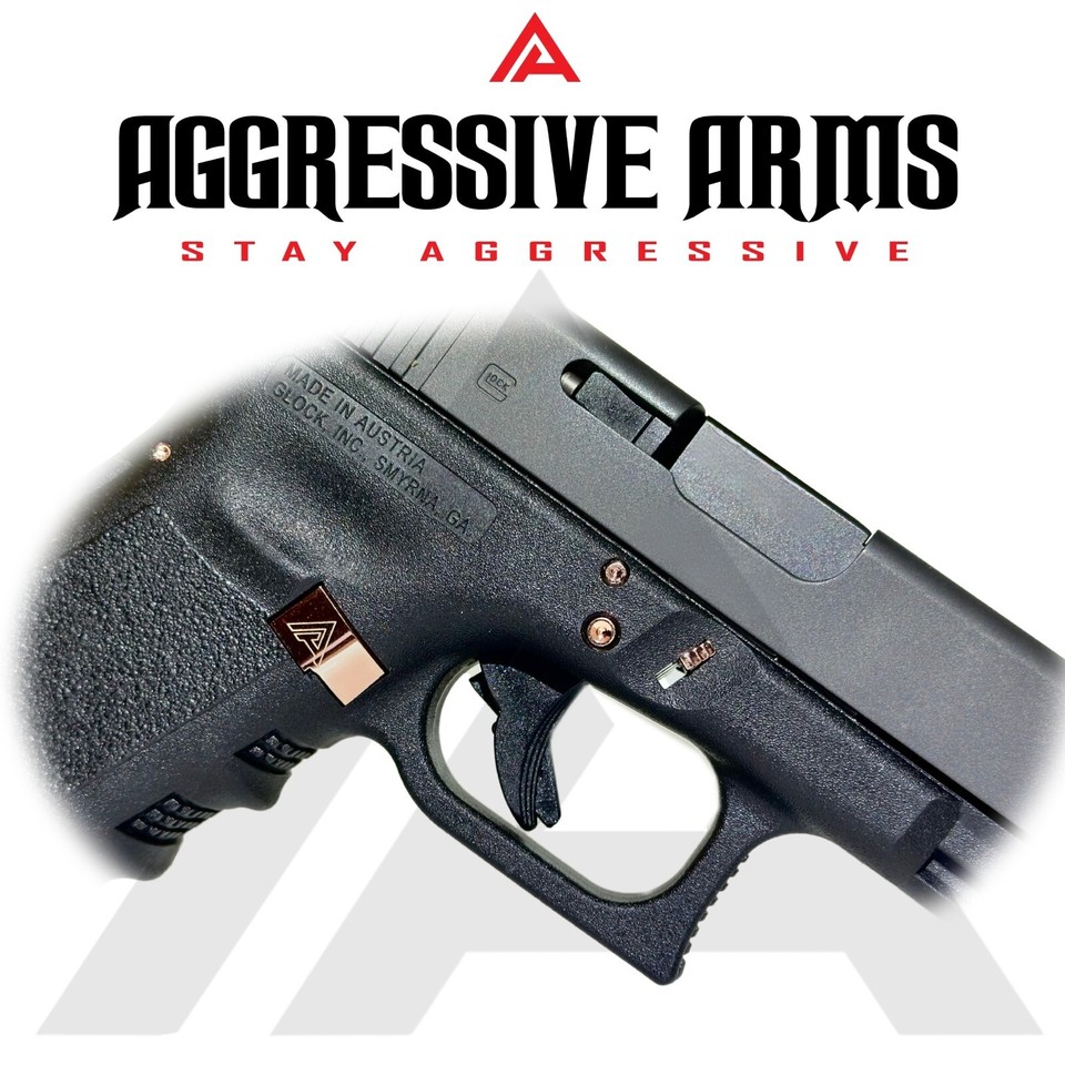 AGGRESSIVE ARMS SHINY COPPER SLIDE LOCK TAKE DOWN RELEASE GL0CK GEN 1-5 ...