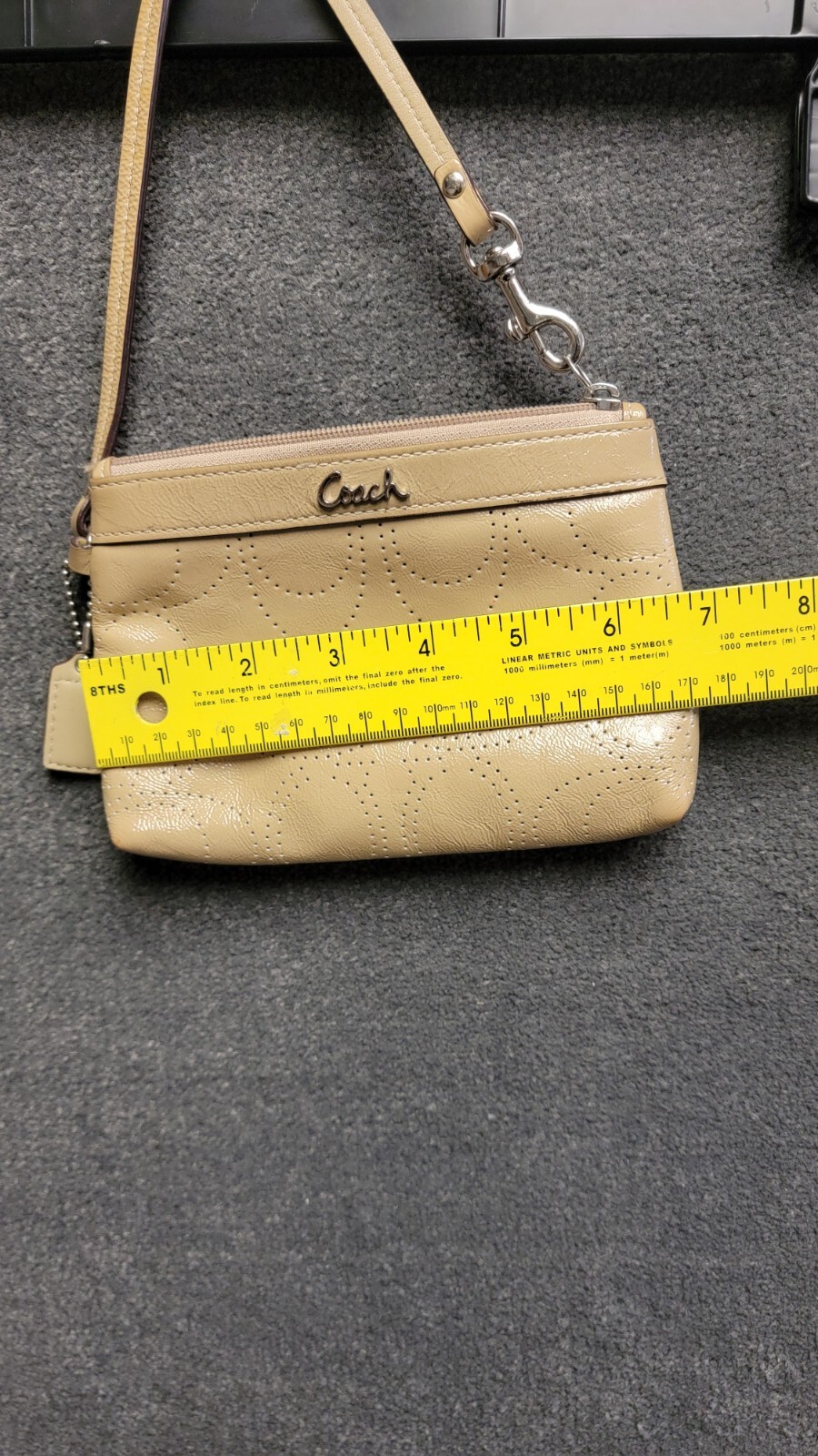 Coach Perforated Embossed Signature Leather Clutch Wr… - Gem