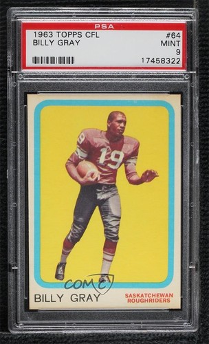 1963 Topps CFL Billy Gray #64 PSA 9 MINT | eBay
