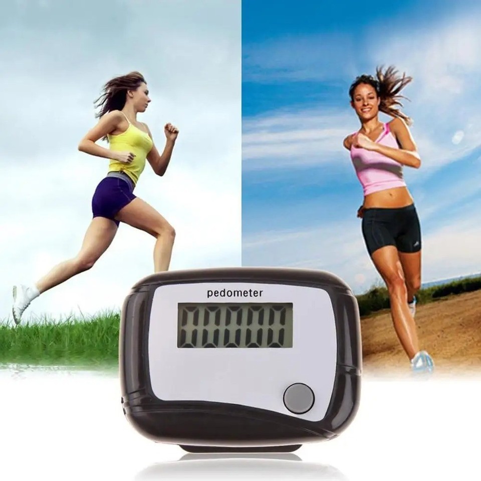 LCD Sports Pedometer Digital Step Calorie Counter Walking Distance Clip ...