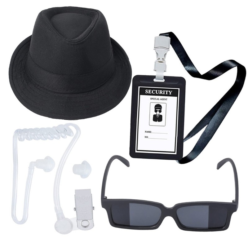 Security Guard Costume Accessory Halloween Cosplay Costume Secret ...