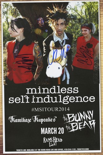 Mindless Self Indulgence autographed gig poster Jimmy Urine, Steve ...
