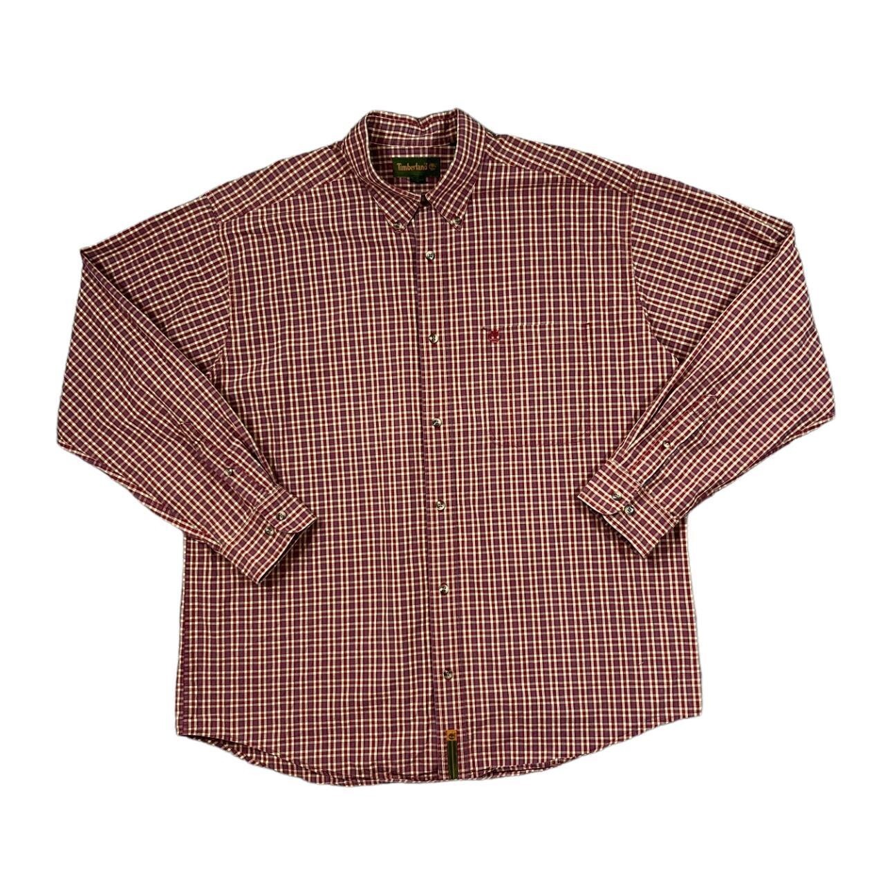 Vintage TIMBERLAND Plaid Check Pocket Logo Long Sleev… - Gem