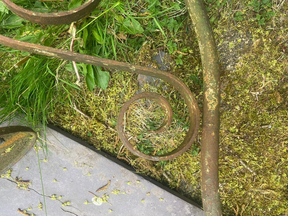 Antique Vintage Rare Swan Neck Cast Iron Wrought Street Light Lampost ...
