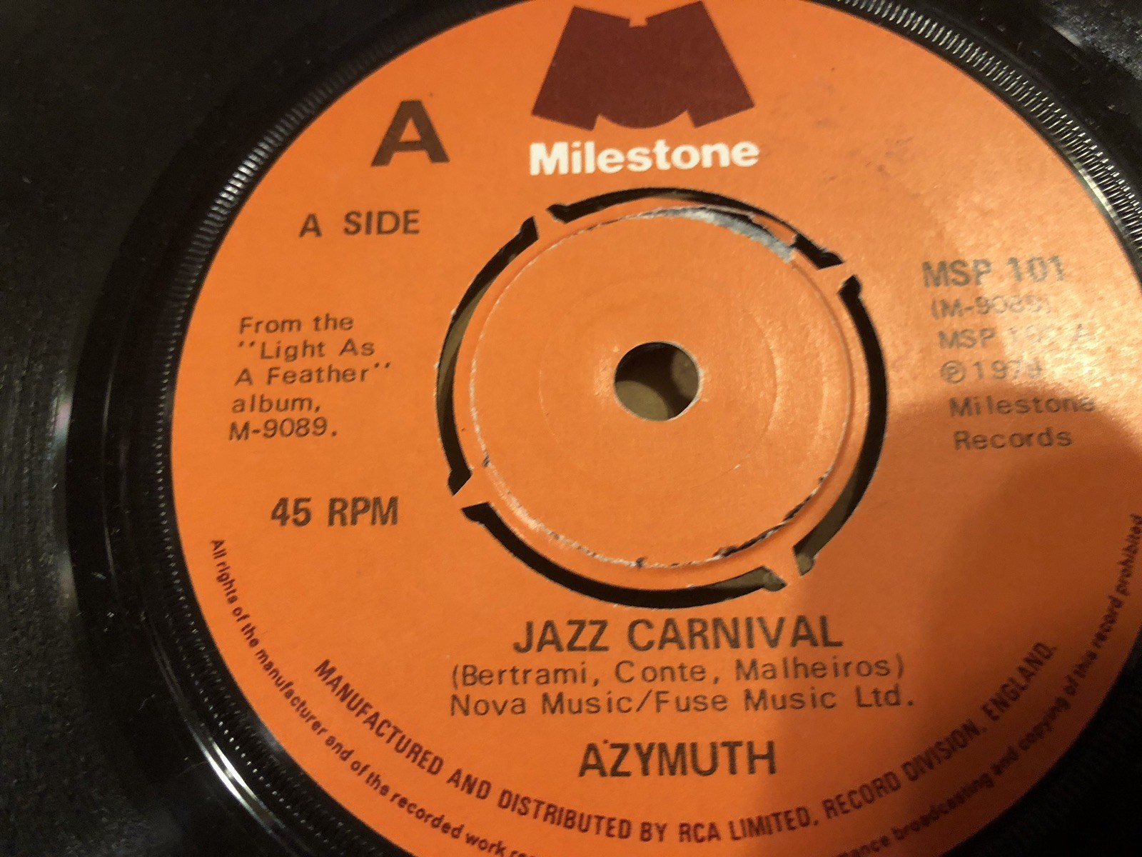 AZYMUTH - JAZZ CARNIVAL /FLY OVER THE HORIZON - UK MILESTONE MSP 101 EX ...