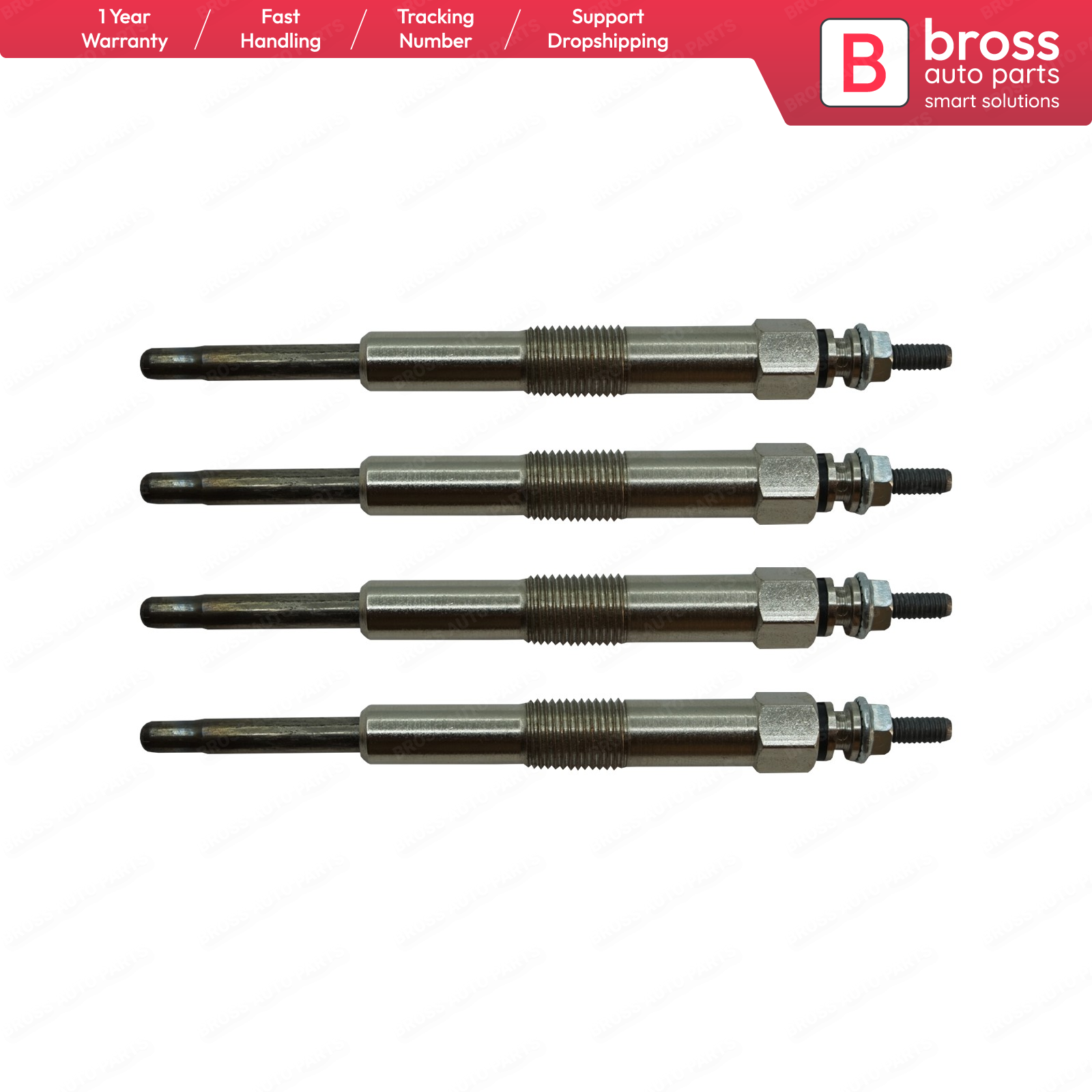 4 Piece Heater Glow Plugs GX102, 0100 226422 for Kia Hyundai 1.5 2.0 2. ...