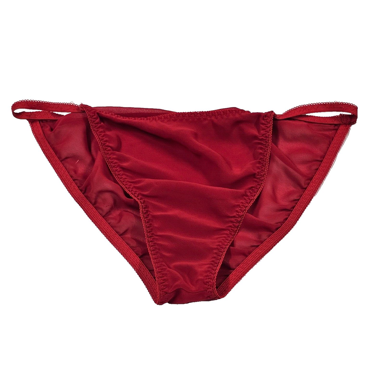 Vintage Sheer See Through Red String Bikini Lo Cut Pa… - Gem