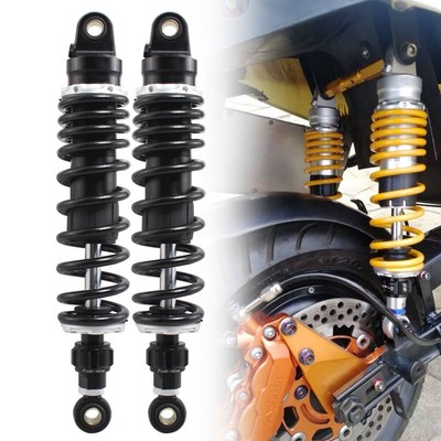 330mm Motorcycle Rear Air Shocks Absorbers Suspension Adjustable Black ...