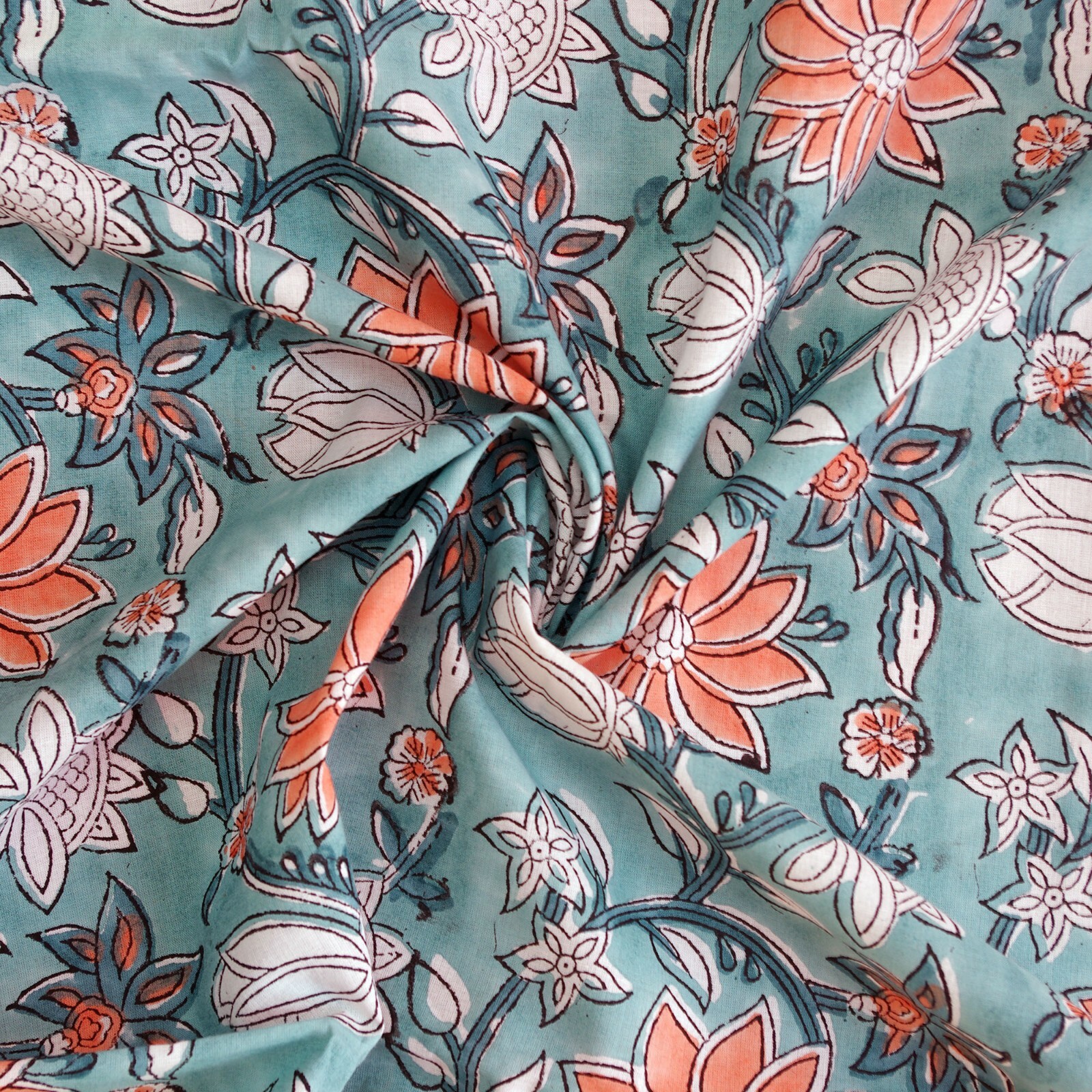 Indian Block Printed Multi Patterns 100% Cotton & Voile Women Dress ...