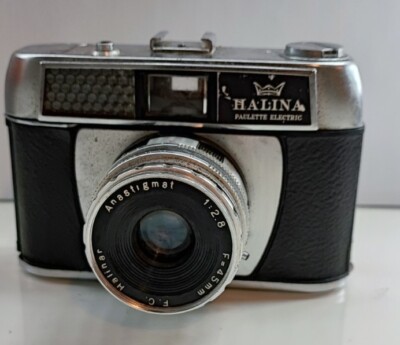 Vintage 1960s Halina Paulette Electric 35mm Camera [G-] Halinar 45mm F2 ...