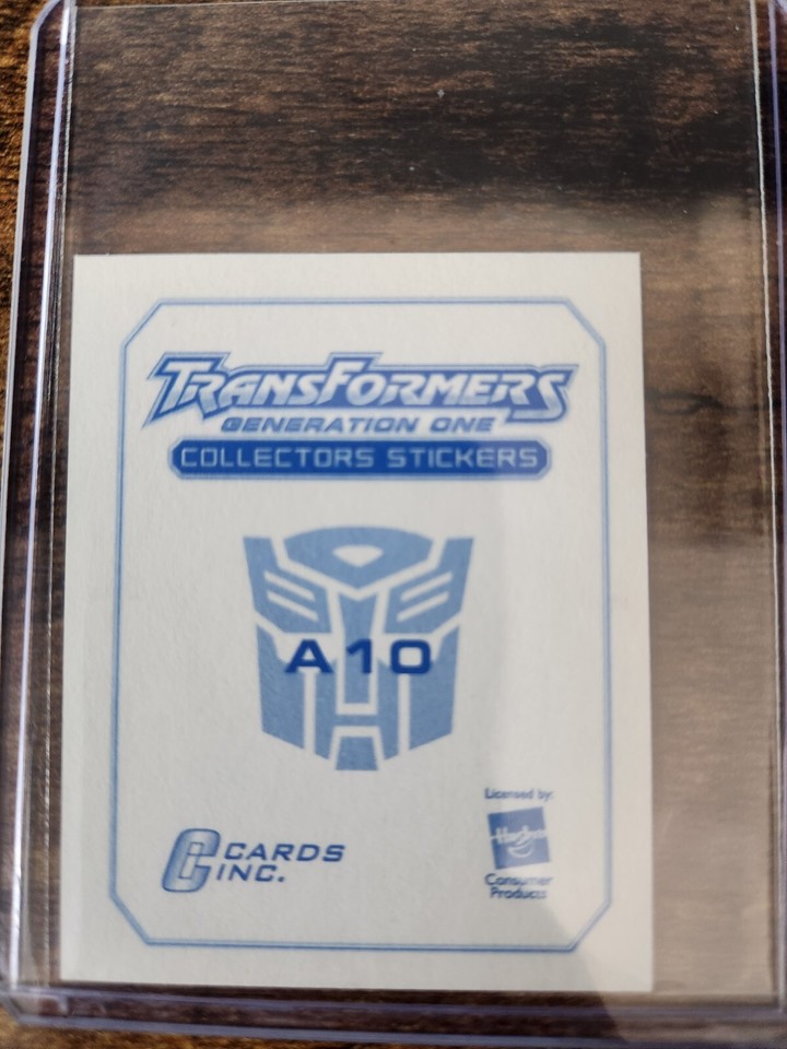 2003 Cards Inc. Transformers Generation 1 Stickers Megatron #A10 ...