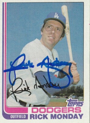 RICK MONDAY LOS ANGELES DODGERS SIGNED 1982 TOPPS CARD #577 | eBay