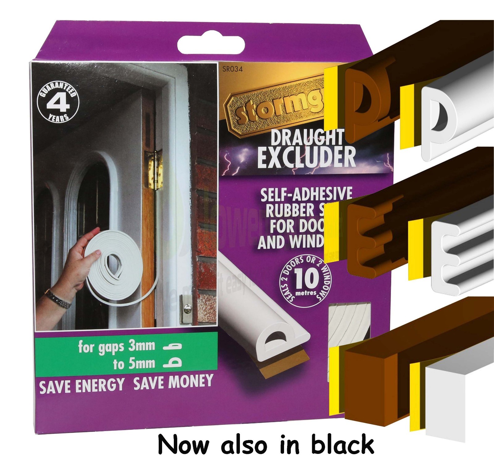 EPDM Rubber or Foam Draught Proofing Seal Draft Excluder Window Door ...