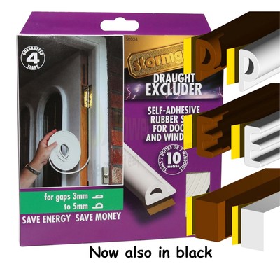 EPDM Rubber or Foam Draught Proofing Seal Draft Excluder Window Door ...