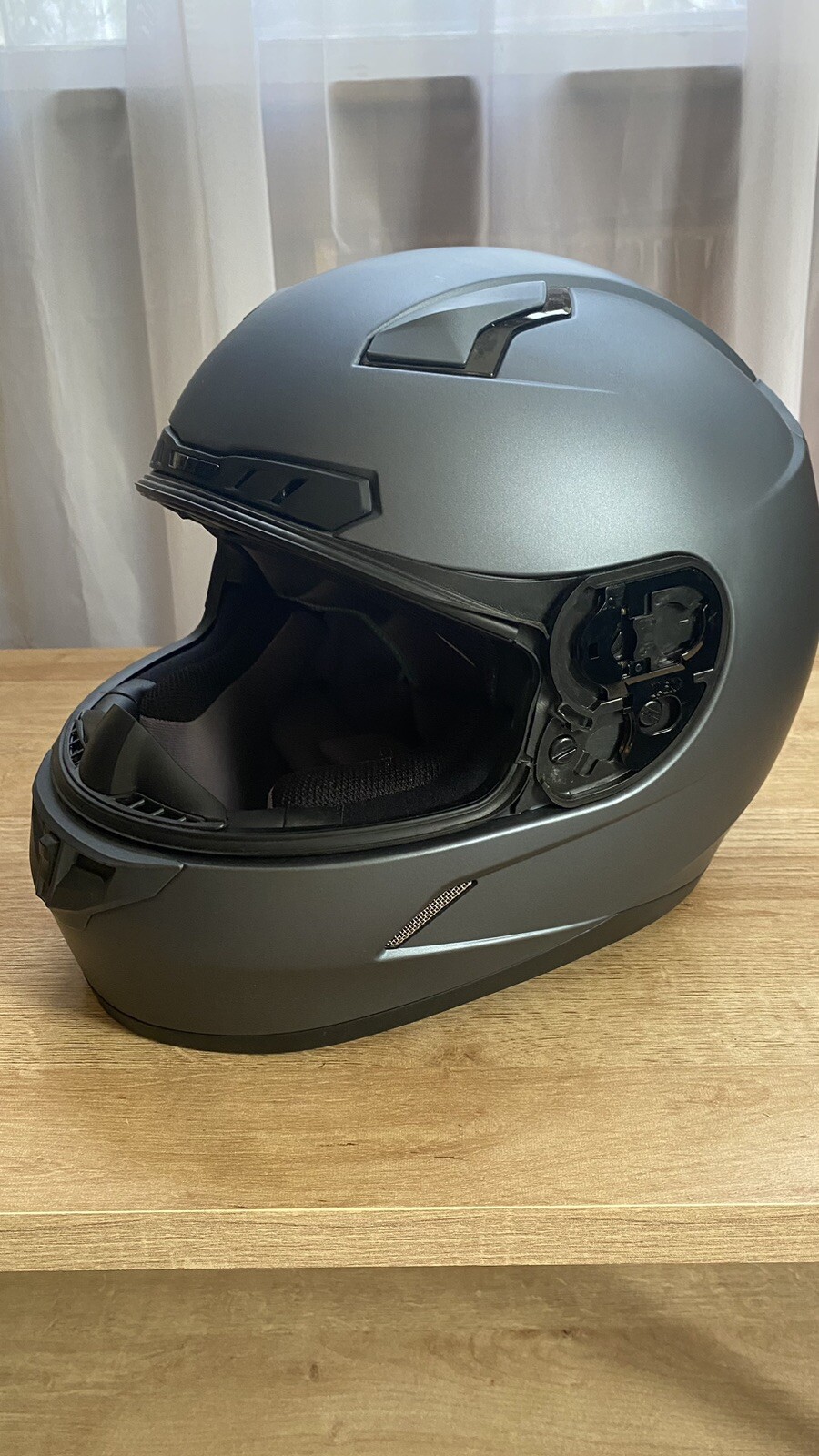 HJC CL-17 Full-Face Motorcycle Autocross Helmet (Matte Gray, LARGE) No ...