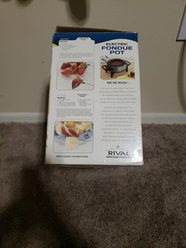 Rival Electric FONDUE POT 3 Quart Stainless Steel with 8 Forks Brand ...