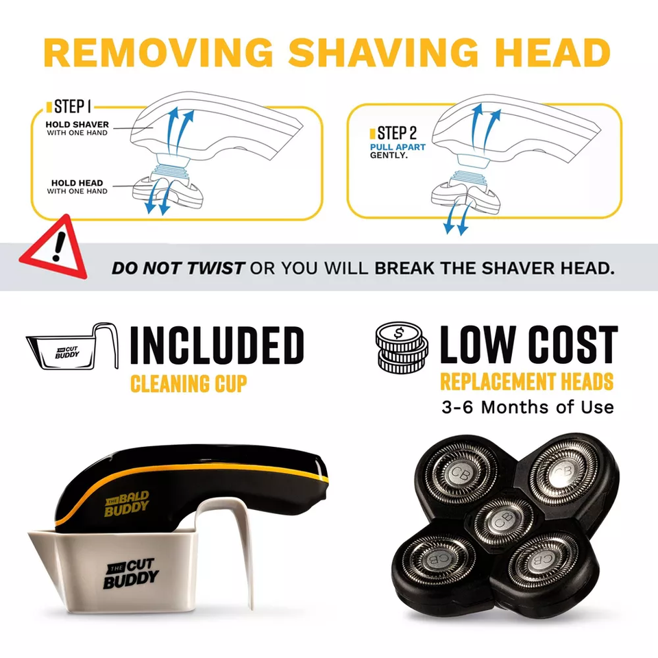 The Cut Buddy - Bald Buddy Ergonomic Wet & Dry Shaver Brand New Sealed ...