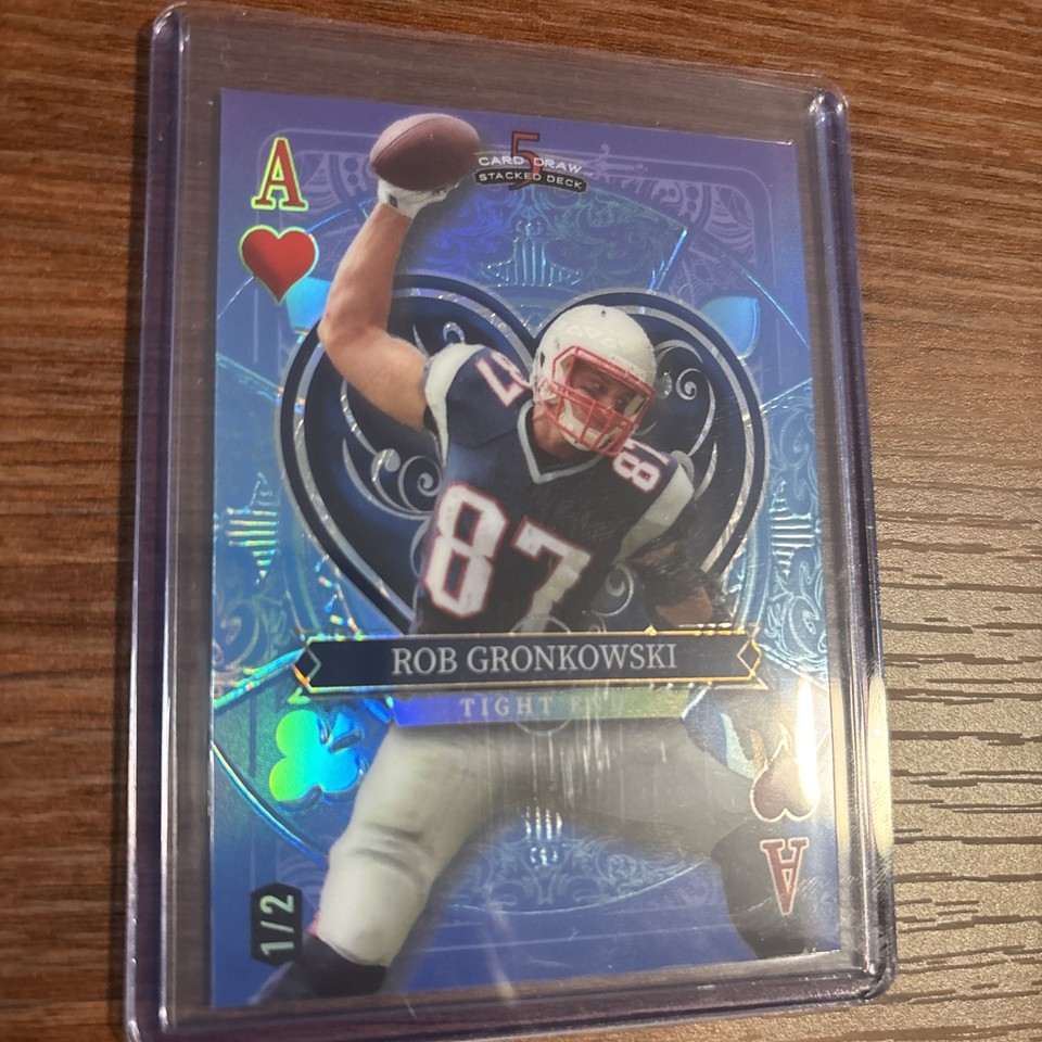 🔥Rob Gronkowski 2024 Wild Card 5 Card Draw 1/2 Blue Ace of Hearts 🔥 | eBay