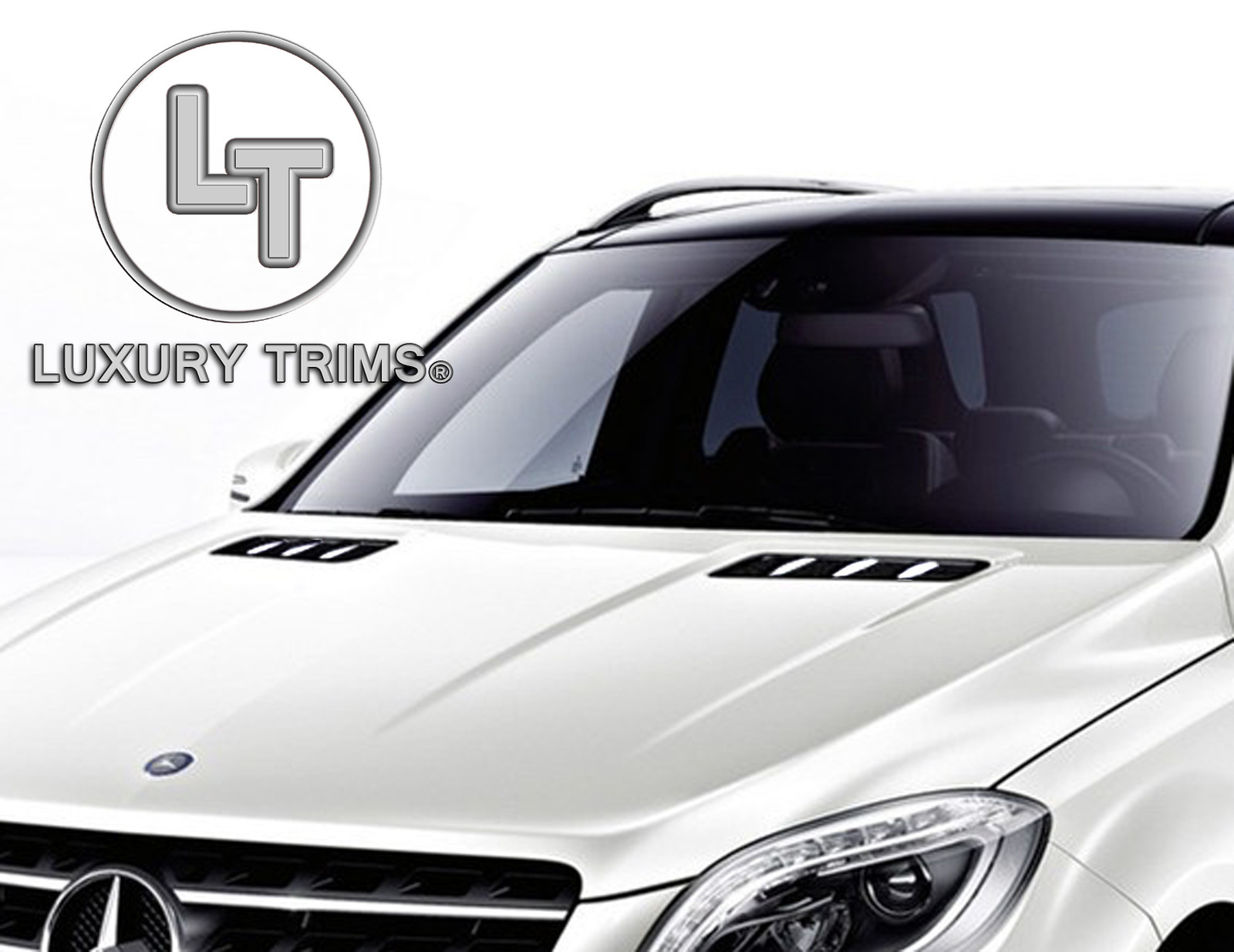 Mercedes GLS GLS450 Chrome Hood Vent Fin Bonnet Cover by Luxury Trims ...