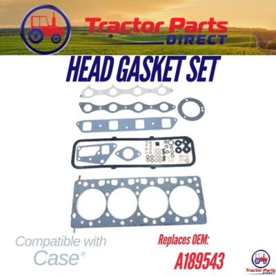 HEAD GASKET SET comp w Case® 188D 207D 310G 430CK 580B REPLC: A189543 ...