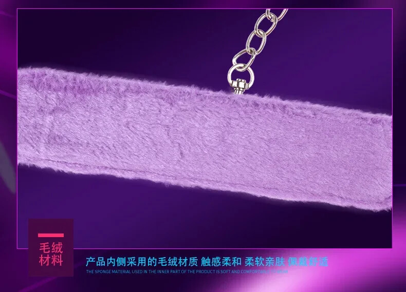 Furry Fuzzy PU Leather Wrist Handcuffs Adjustable Restraint Sex Cuff ...