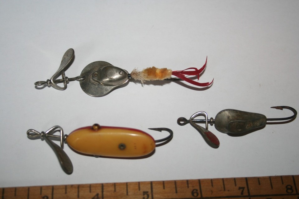Lot of 3 Vintage Al Foss Metal Lures-Jazz Wiggler-Oriental and Shimmy ...