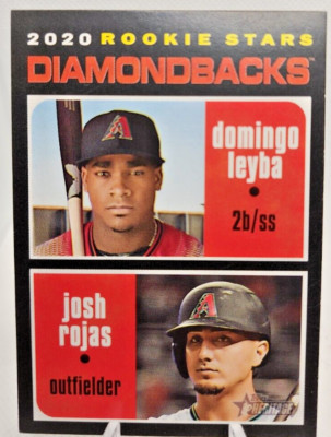 2020 TOPPS HERITAGE DOMINGO LEYBA & JOSH ROJAS ROOKIE CARD RC D-Backs ...