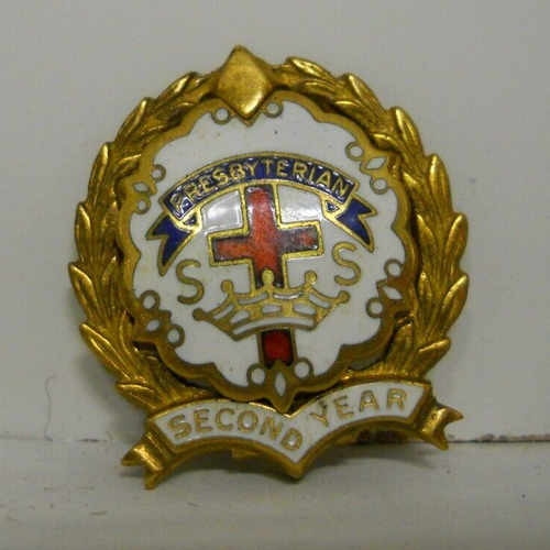 1/20 10K GF Presbyterian 2 Year Lapel Pin Sunday School Cross & Crown ...