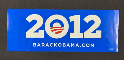Vintage 2012 Barack Obama Presidential Campaign Bumper Sticker | eBay