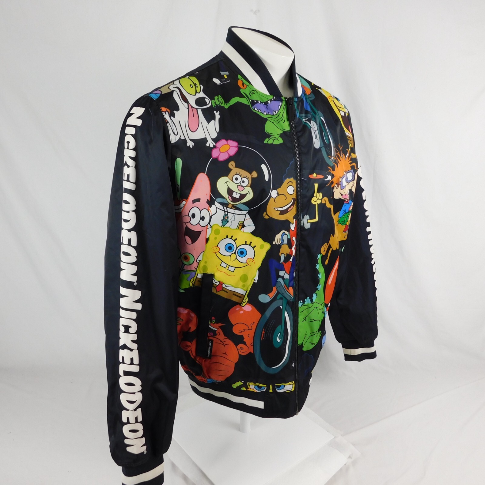 Nickelodeon Members Only Men Black Harrington Jacket Coat Hey Arnold ...