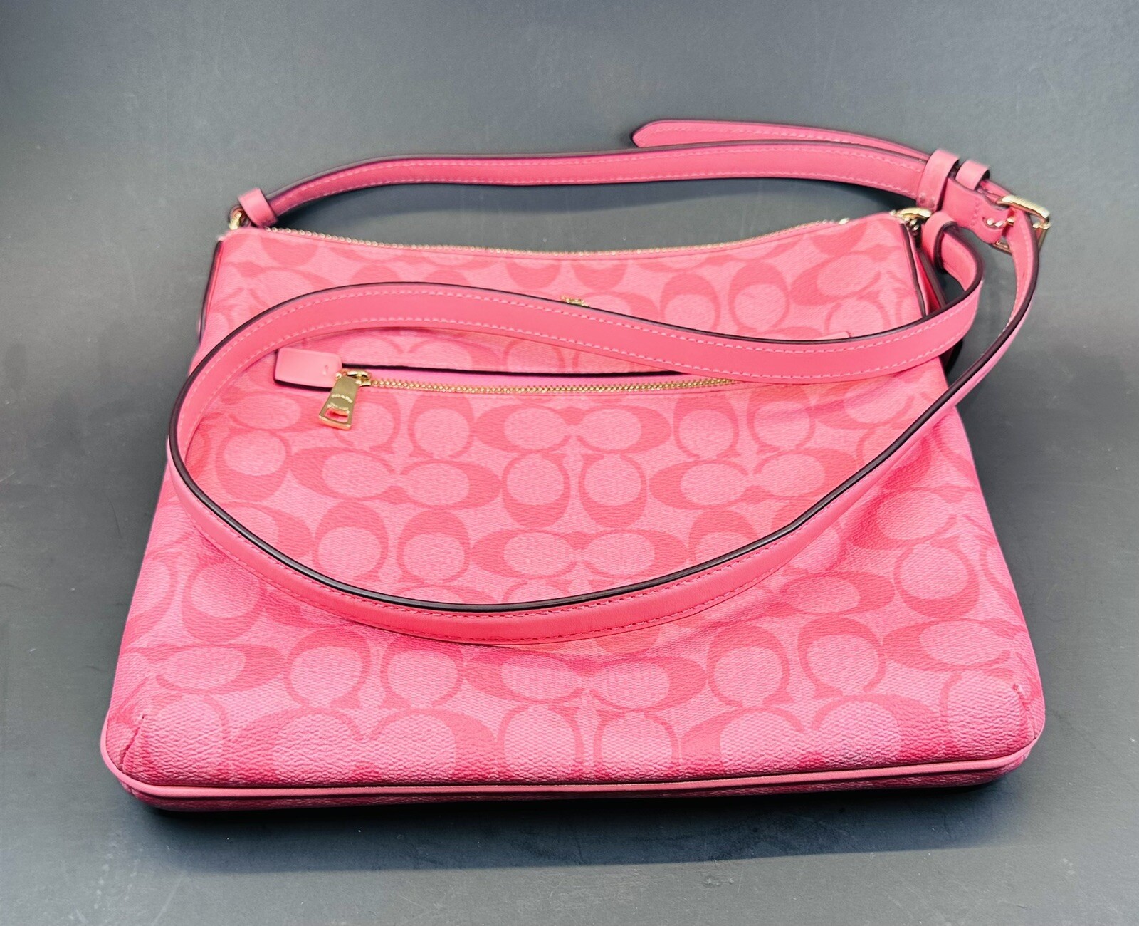 Coach Rowan File Bag in Signature Pink Lemonade Logo … - Gem